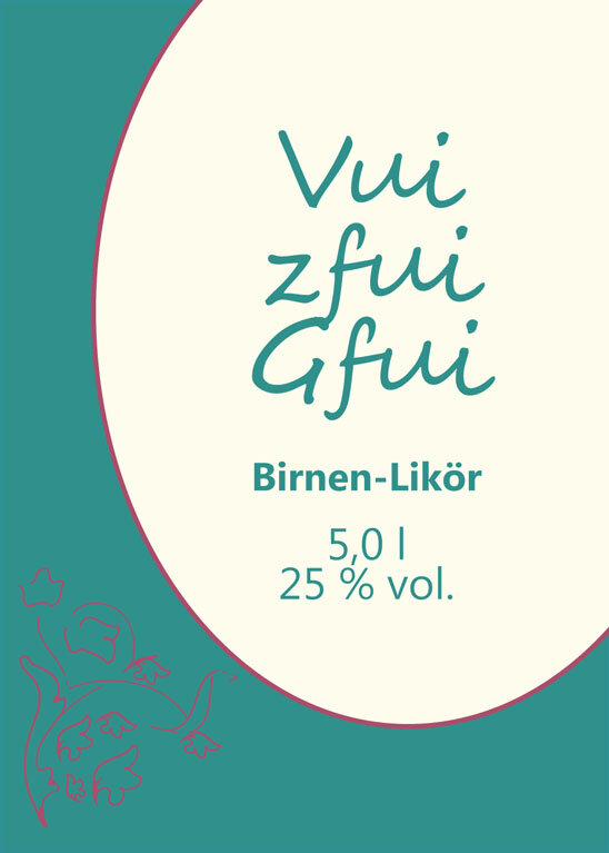 Birnen-Likör "Vui zfui Gfui" (25 % vol.) 5,0 l Kanister, 104,90